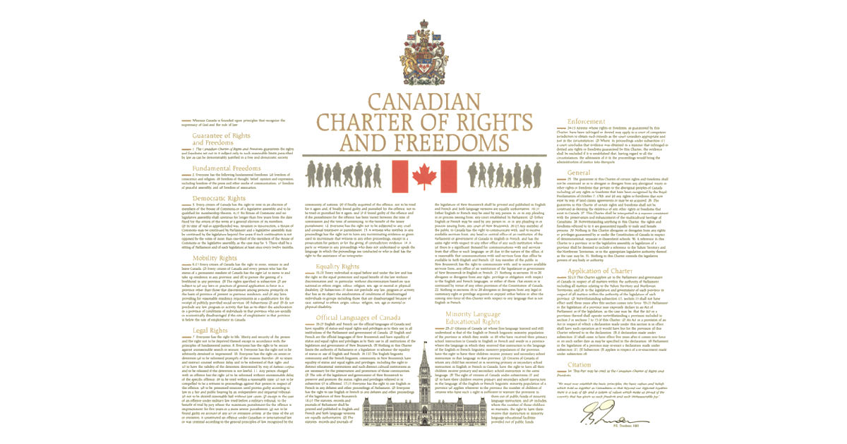 Free The Canadian Charter of Rights and Freedoms Poster - Free Product ... Free The Canadian Charter of Rights and Freedoms Poster - Free Product ...