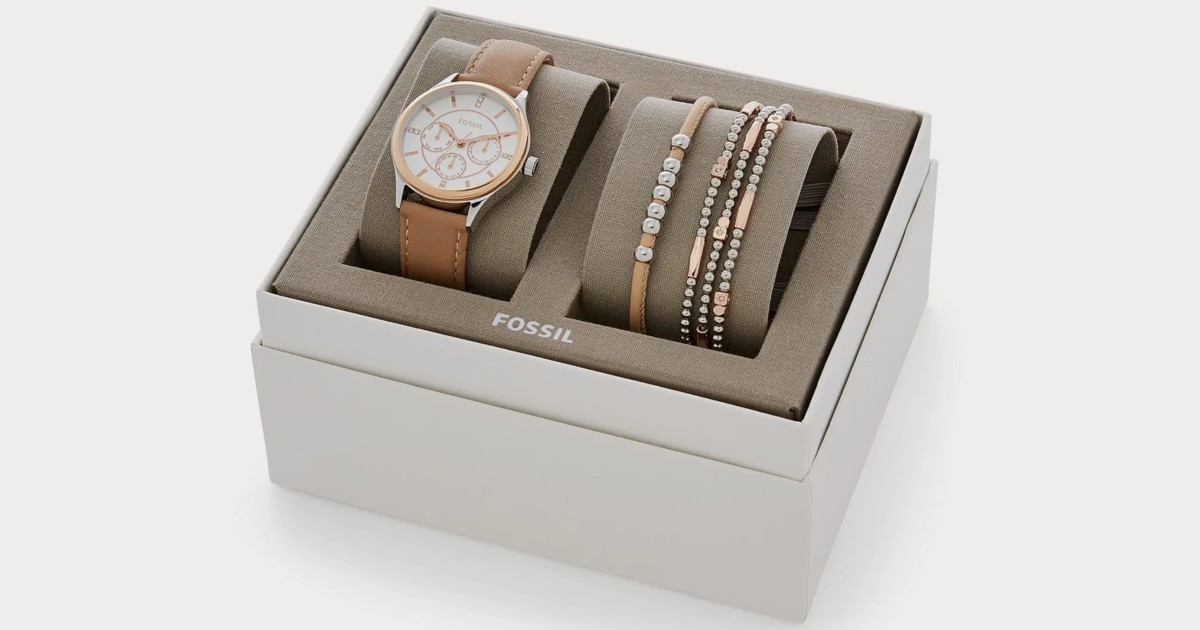 Fossil Women's Stainless Steel Watch Set ONLY $51 (Reg $170) - Daily ...
