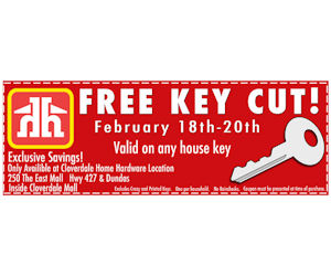 Cloverdale Home Hardware - Coupon for a Free Key Cut